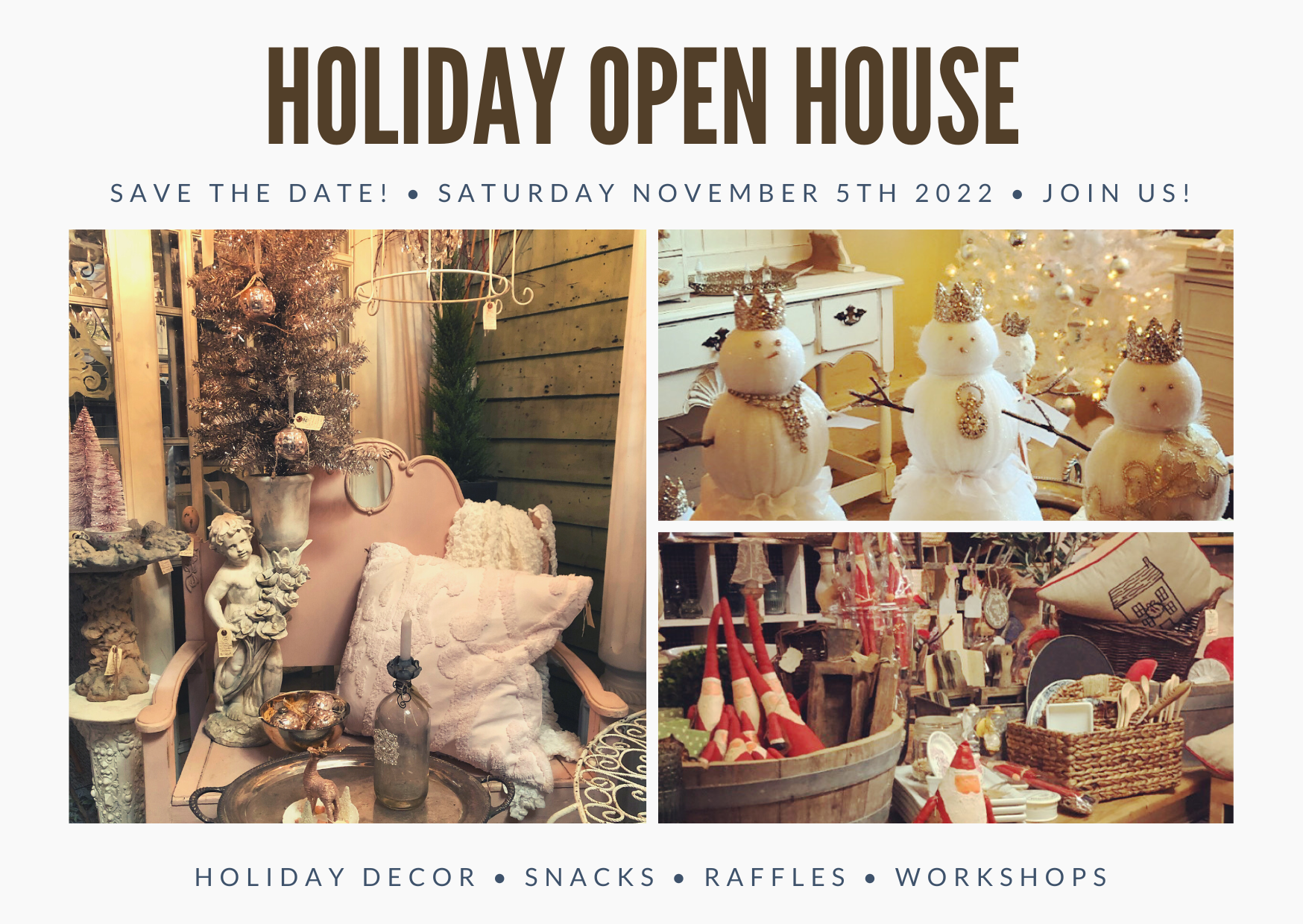 Mark your calendars: 2022 Holiday Open House! – Country Roads Antiques ...