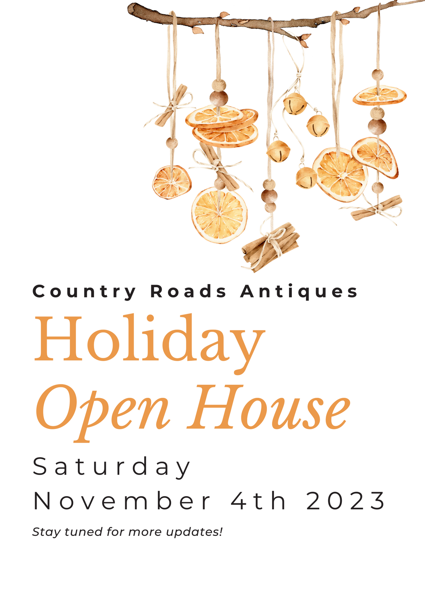 Mark your calendars: 2023 Holiday Open House – Country Roads Antiques ...